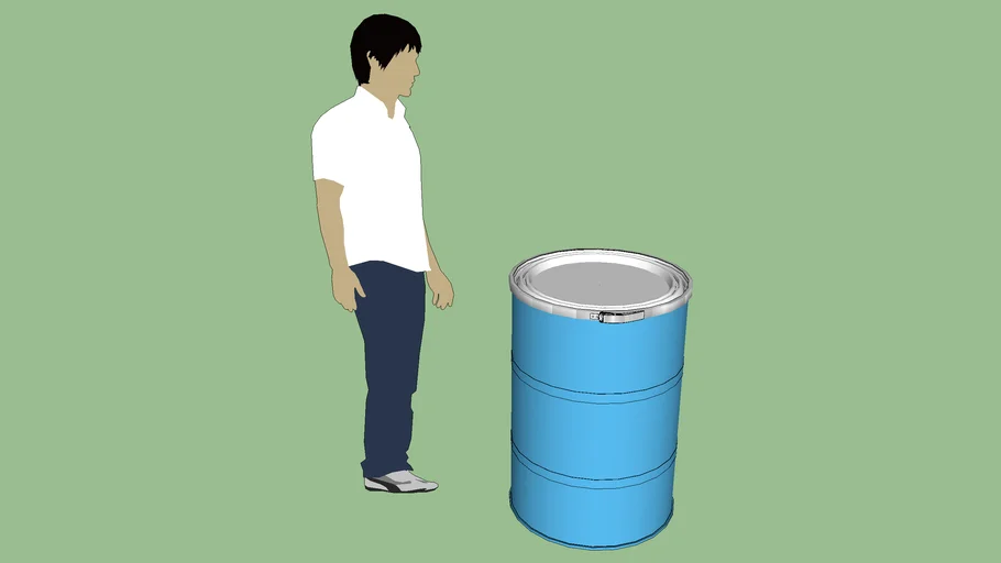 Industrial Series-Container-Drums-Poly- 55 gal. - Open Hd- Quick Lok ...