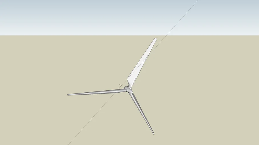 Small 3D model of propeller for wind turbine | 3D Warehouse