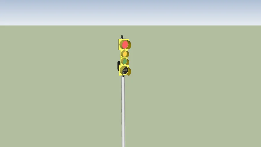 Left turn signal with crosswalk signal | 3D Warehouse