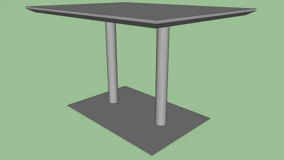 30' High, 36'x48', Rectangular Rambo Table Two Columns One Base ...