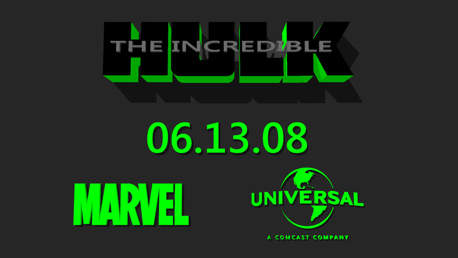 2nd Poster of THE INCREDIBLE HULK in 2008 | 3D Warehouse