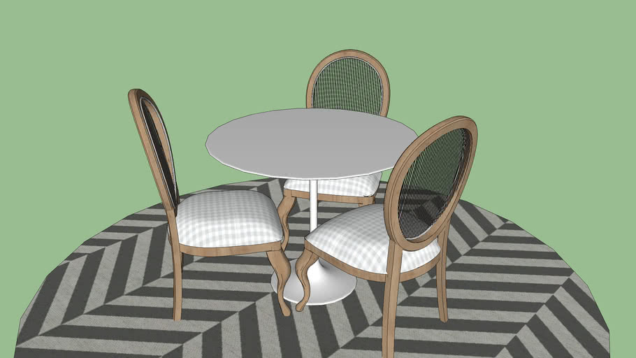 mesa redonda 3 lugares | 3D Warehouse