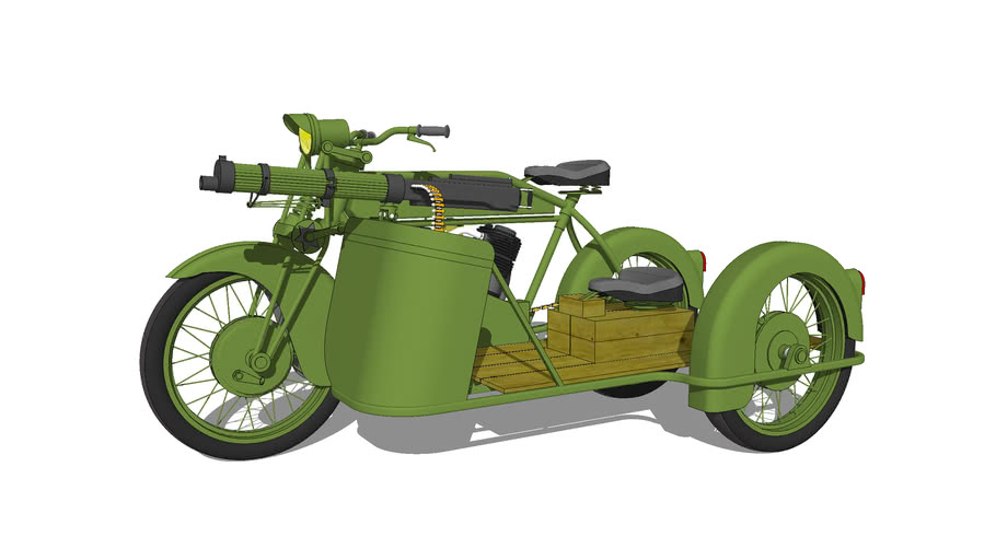 WW1 Zenith Motorcycle & Sidecar | 3D Warehouse