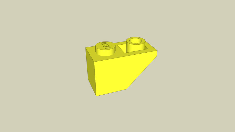 Lego Roof Tile 1x2 45° Yellow | 3D Warehouse