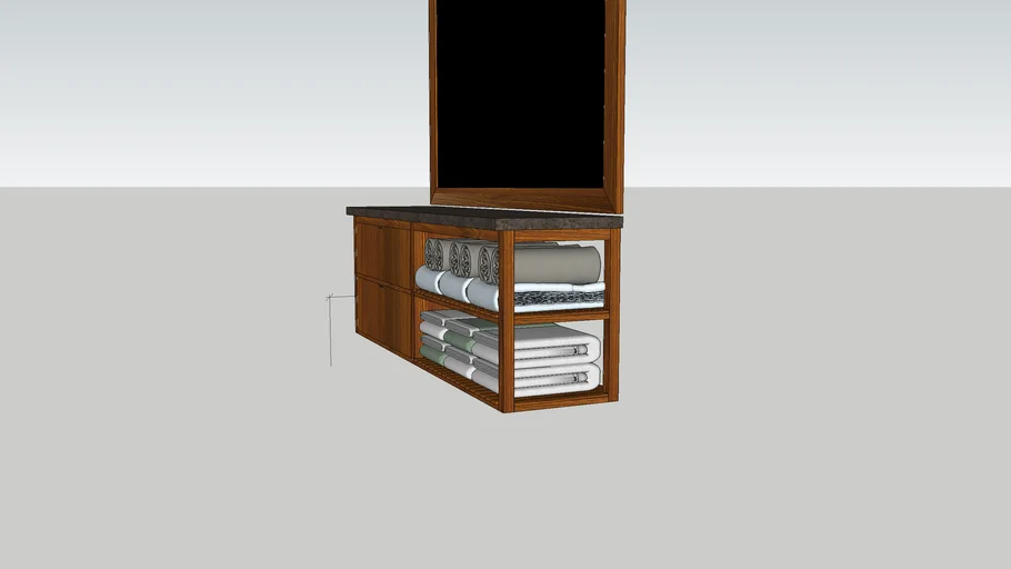 Powder Room Floating Counter | 3D Warehouse