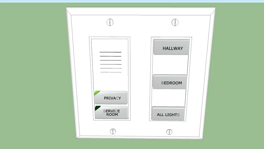 Hotel Room Light Control | 3D Warehouse