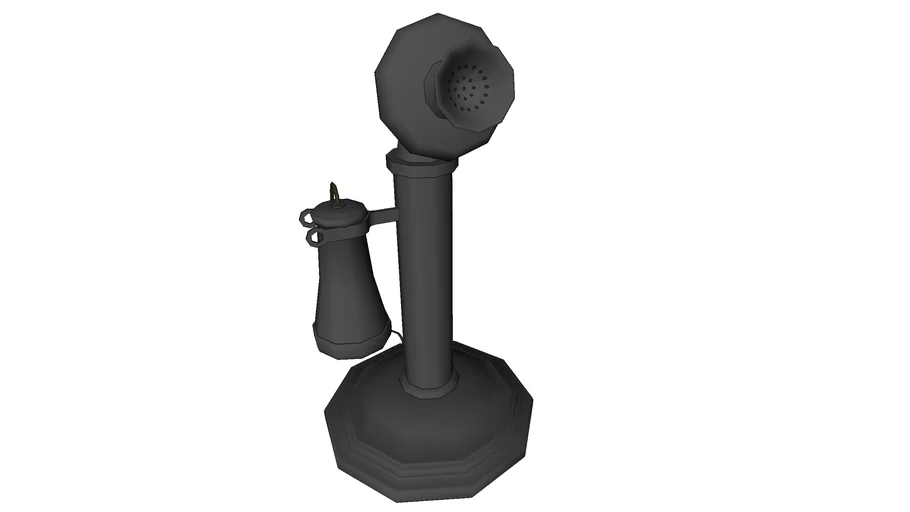 1920's Candlestick Phone by Tesler(Low-Poly Version) | 3D Warehouse