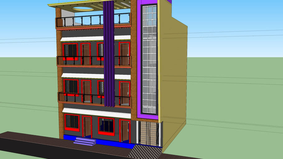 FRONT ELEVATION 35 FEET WIDE | 3D Warehouse
