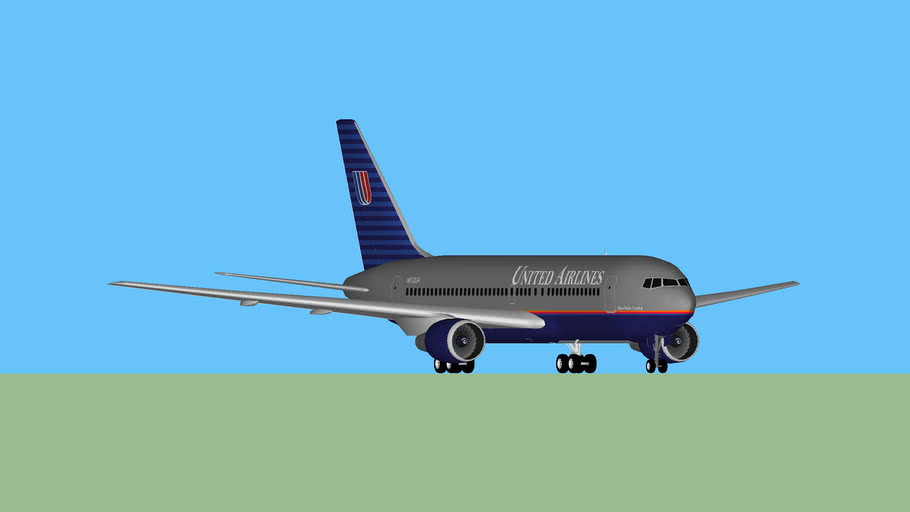 United Airlines Boeing 767-222 N612UA | 3D Warehouse