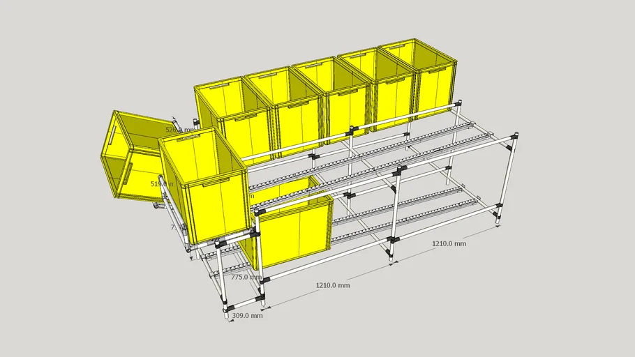 Fifo Rack Shelves | 3D Warehouse