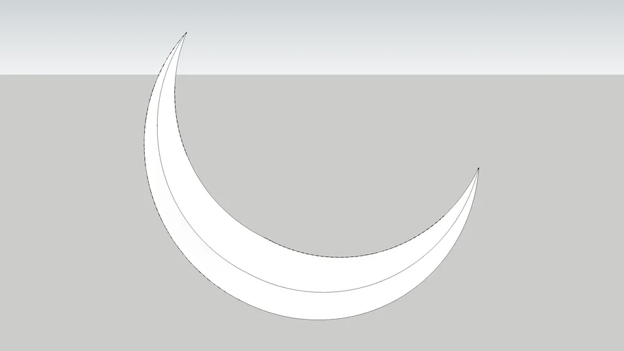 Crescent moon 45 degrees tilt | 3D Warehouse
