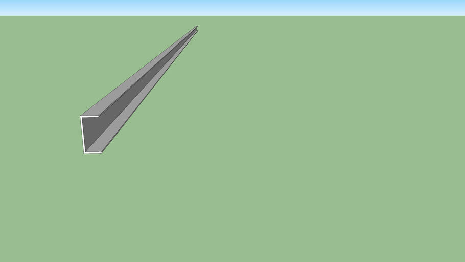 3' x 1.375' .132 Wall Steel C Channel | 3D Warehouse