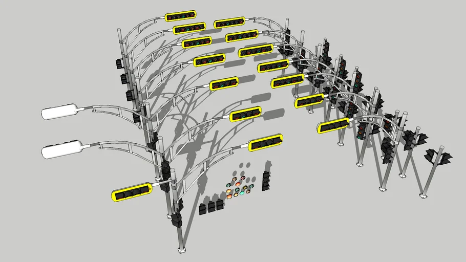 LED Suburban Quebec Traffic Signals | 3D Warehouse