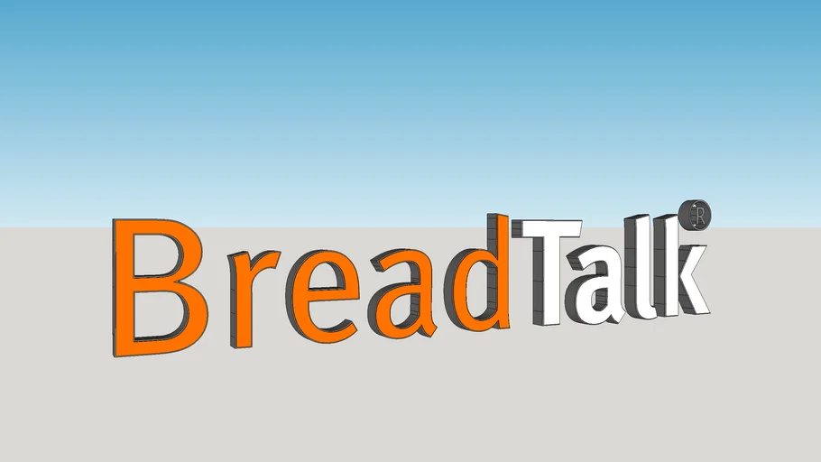Breadtalk Letter Sign Logo Store | 3D Warehouse