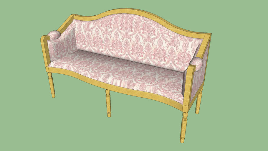 English Neoclassic Robert Adam Style Sofa | 3D Warehouse