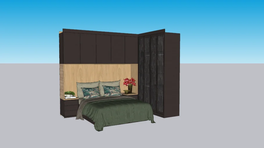 QUARTO CASAL APARTAMENTO VIDRO CANELADO | 3D Warehouse