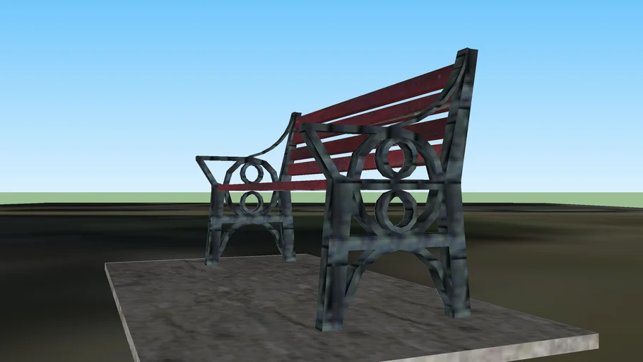 Bench on the Boat Launch, Godmanchester | 3D Warehouse