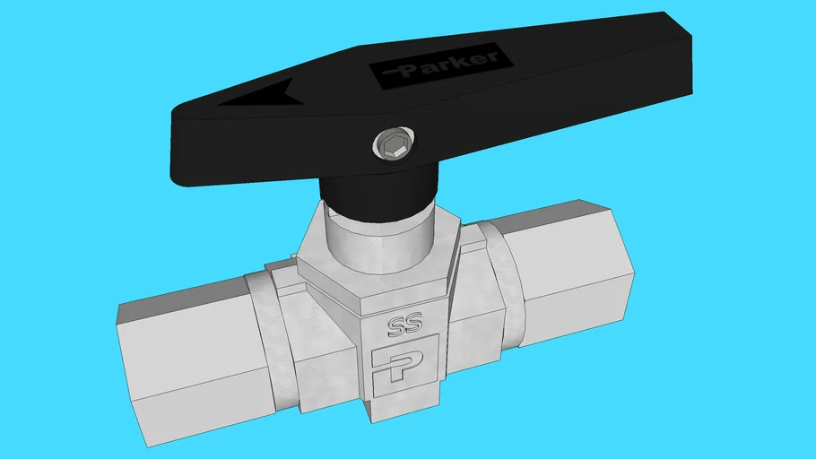Parker Stainless Steel Ball Valve | 3D Warehouse