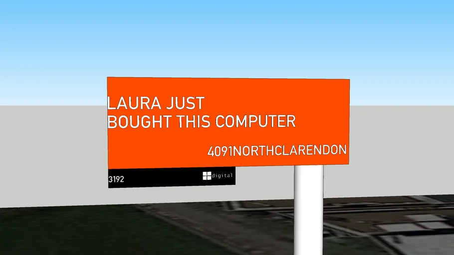 windows digital billboard | 3D Warehouse