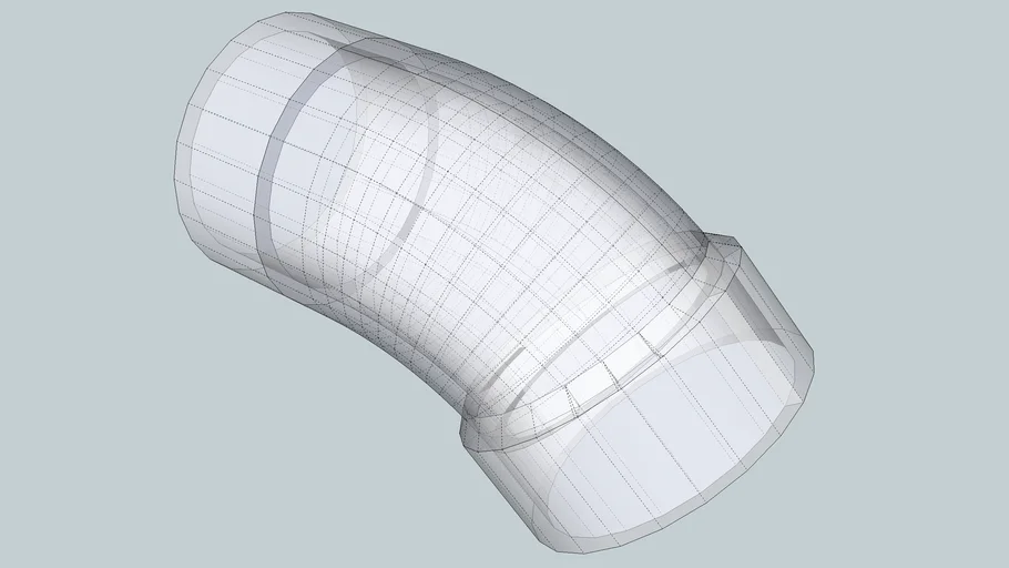 2' 45 degree street PVC fitting | 3D Warehouse
