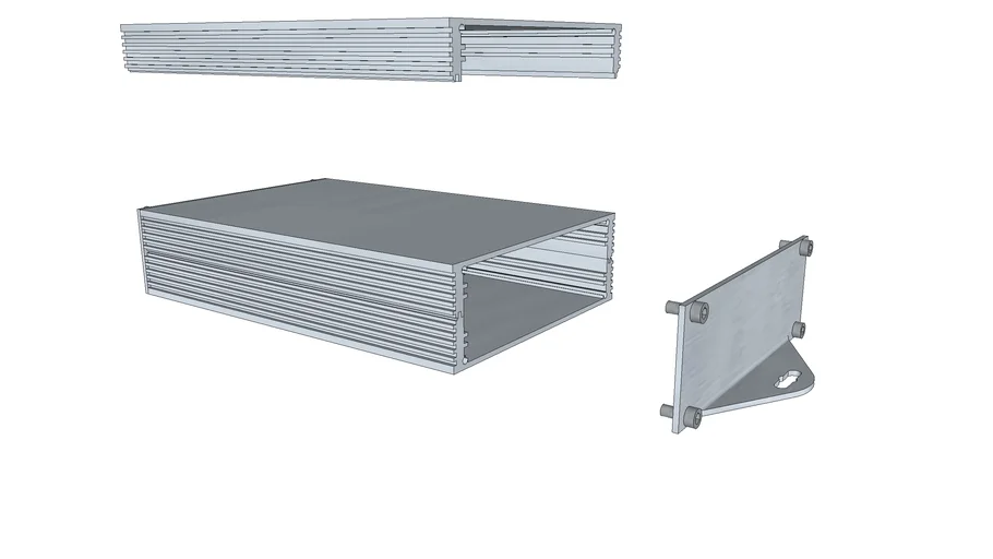 Aluminium profile box 120x78x26 mm | 3D Warehouse