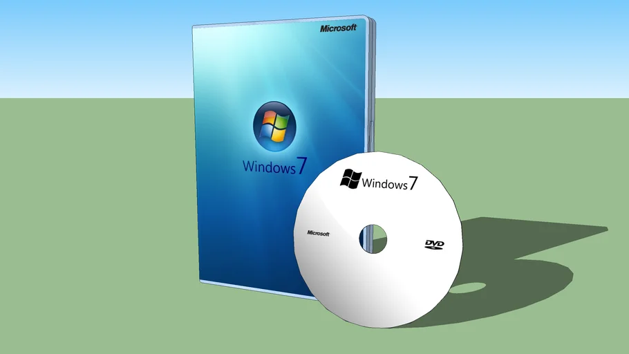 Windows 7 Dvd Cover with Disc | 3D Warehouse