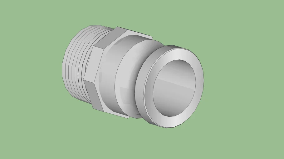 Industrial Series - Fittings - Type F Camlock - Male Camlock / Male NPT - Size 1' | 3D Warehouse