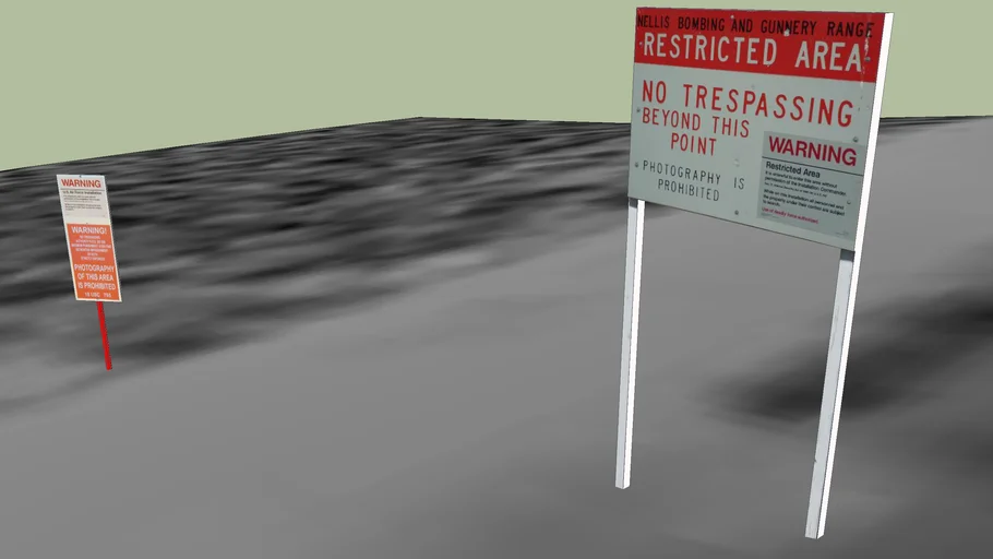 Warning Signs Area 51 | 3D Warehouse
