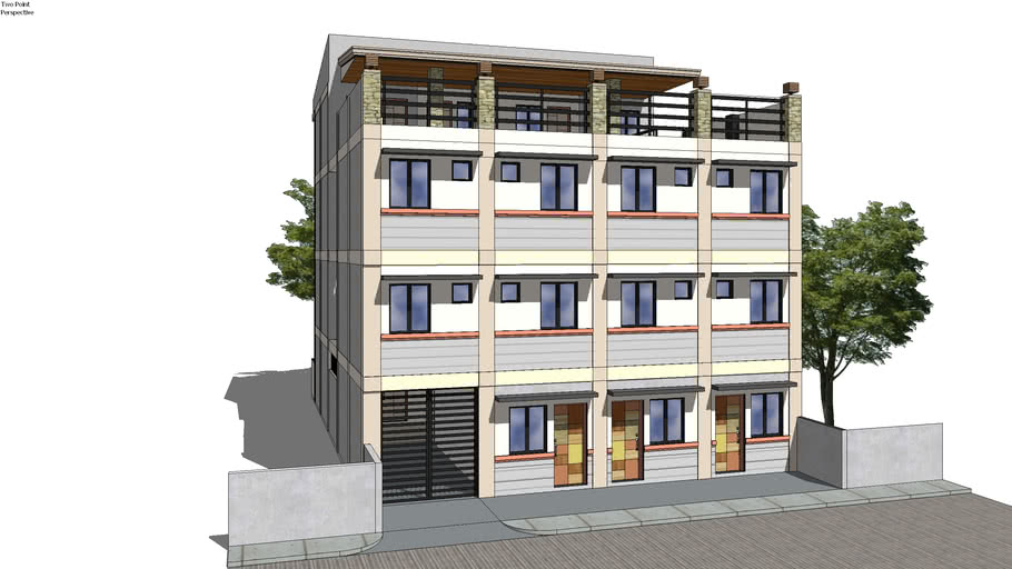 3 STOREY RESIDENTIAL BUILDING | 3D Warehouse