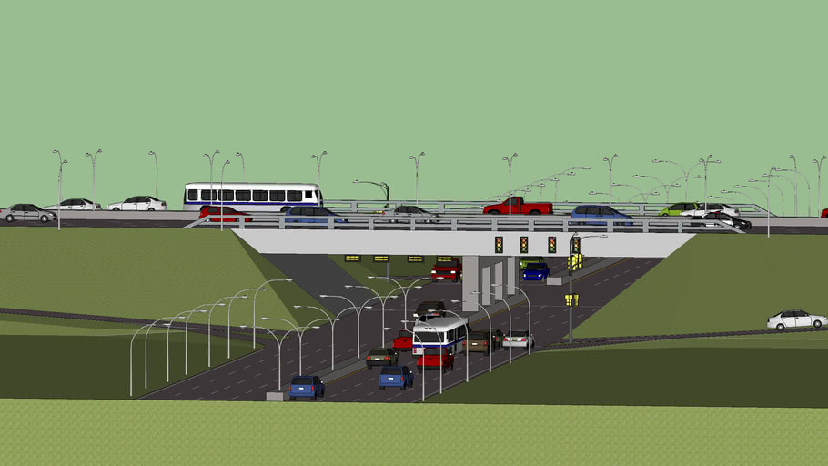 diamond interchange | 3D Warehouse