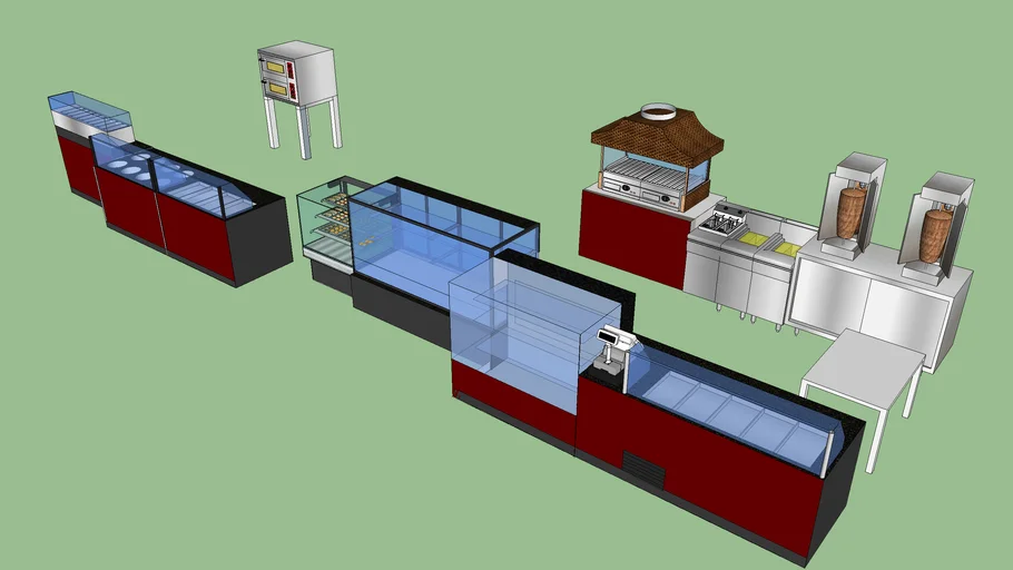 Designing the Perfect Workspace: Restaurant Countertop Drawings | 3D ...