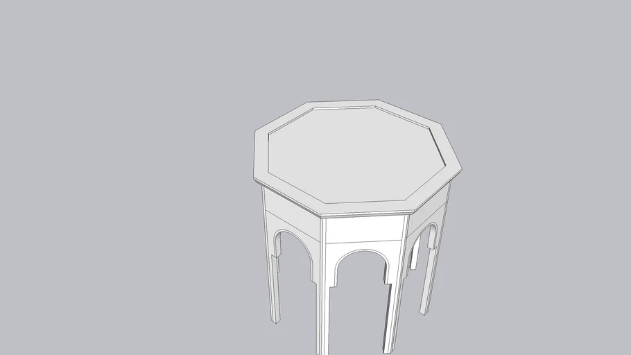 Levantine Style Inlaid Octagonal Table | 3D Warehouse