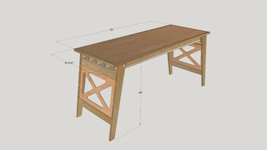 Folding Shop Work Table | 3D Warehouse