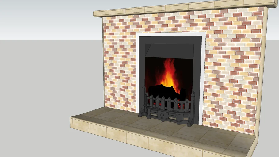 Fireplace, Hearth, Fire | 3D Warehouse