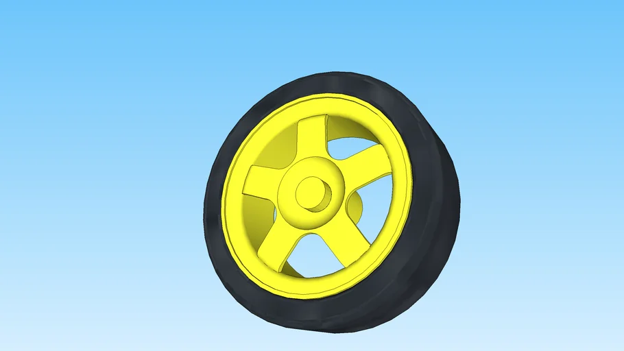 Roda (Wheel) Arduino Robotica Motor DG01D | 3D Warehouse