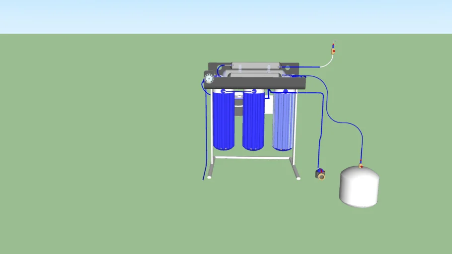 Water filter house gas ozone and ultraviolet (UV) | 3D Warehouse