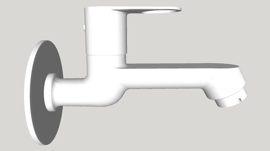 ARBO NE-1603 Long Nose Bib Tap With Wall Flange | 3D Warehouse