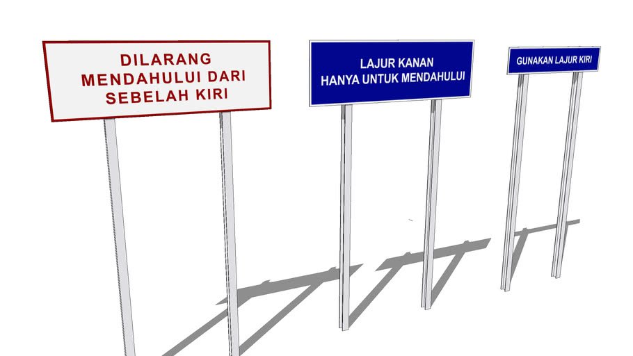 Rambu Jalan Tol | 3D Warehouse