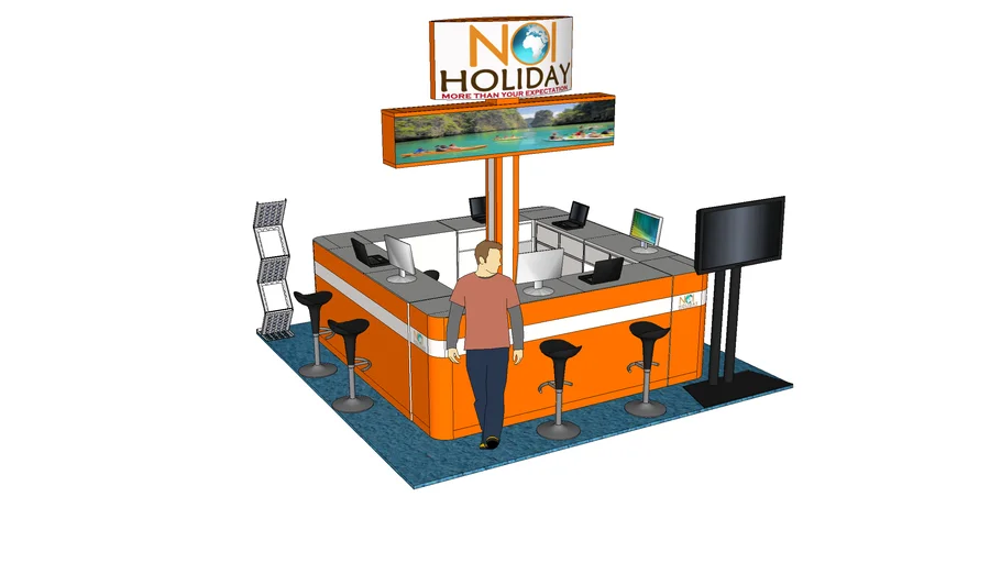 Mall exhibition stand island | 3D Warehouse