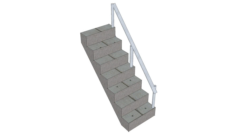 Concrete common stairs | 3D Warehouse