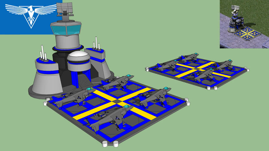 Red Alert 2 Allied Airforce Command Headquarters | 3D Warehouse