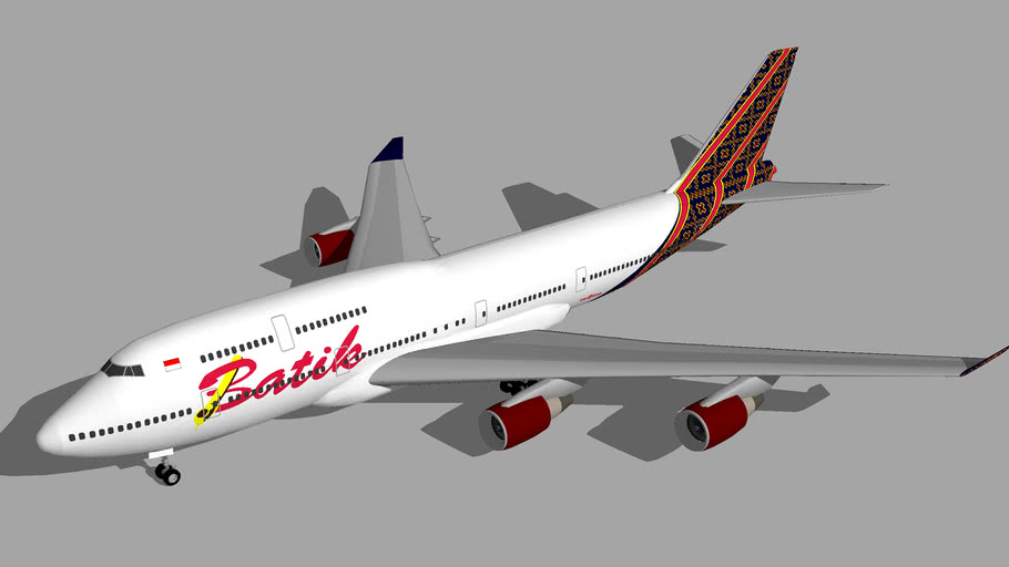 Batik Air Boeing 747-400 | 3D Warehouse
