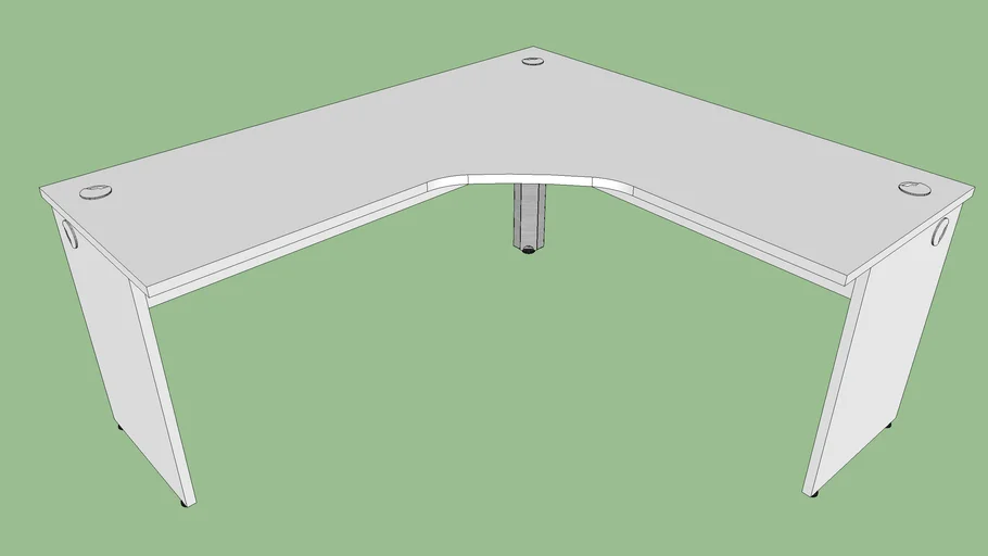 MESA ANGULAR PROMASTER PE PAINEL 165X150 CM | 3D Warehouse