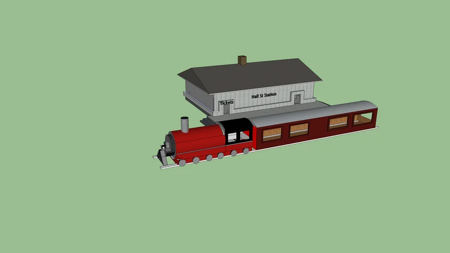 Train and Station | 3D Warehouse
