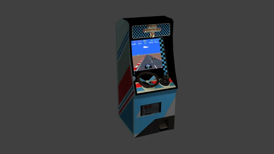 Pole Position II - Arcade Game Cabinet (1983) | 3D Warehouse