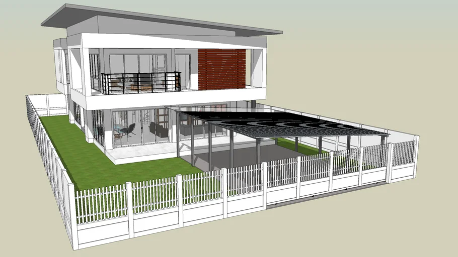 Modern House Thailand on 428 M2 | 3D Warehouse