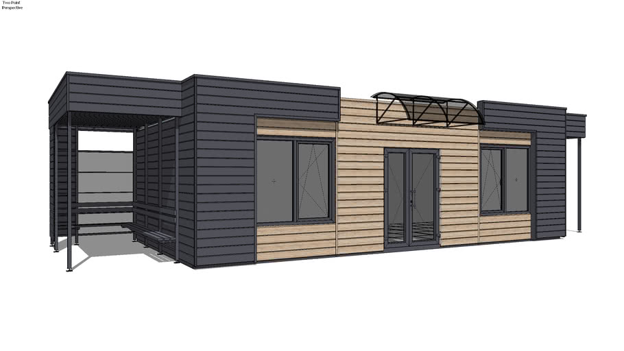 modular building. bus stop pavilion | 3D Warehouse