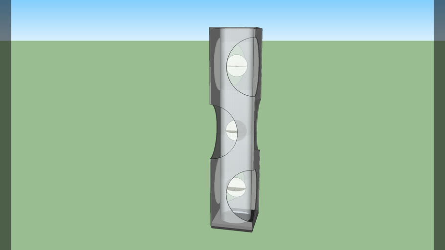 1970s Lucite Tower Lamp 8' x 8' x 37' | 3D Warehouse