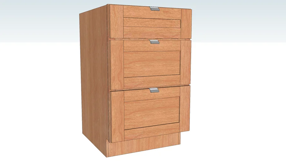 Base Three Drawer DRPD | 3D Warehouse