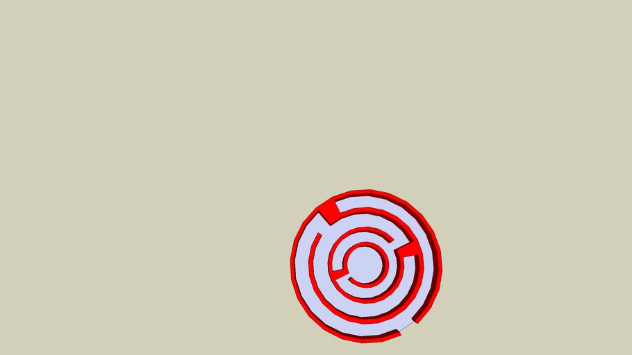 RING MAZE 50cm by 50cm by 15cm | 3D Warehouse